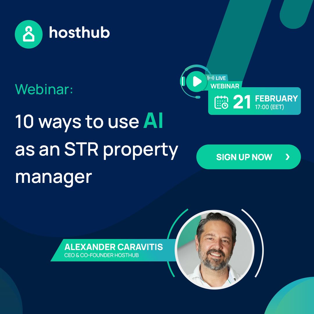 Webinar 21/02/2024: 10 ways to use AI as an STR property manager - Hosthub